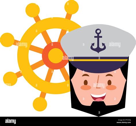 Captain Sailor Face Cartoon Portrait Stock Vector Image And Art Alamy