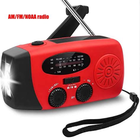 태양 손 크랭크 라디오 수신기 3led 손전등 비상 라디오 전원 공급 장치은행 야외 휴대용 Amfmnoaa 날씨 라디오 Aliexpress