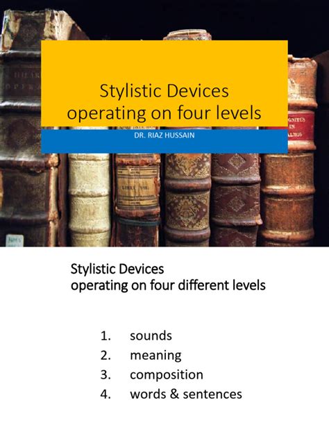 Stylistic Devices And Four Levels Pdf Paradox