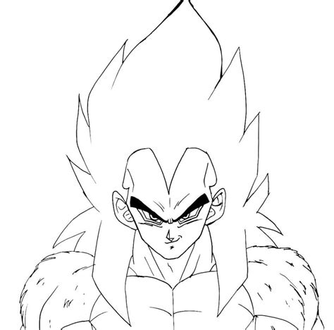 Omalovánka Vegeta Super Saiyan 4 K Vytisknutí Zdarma