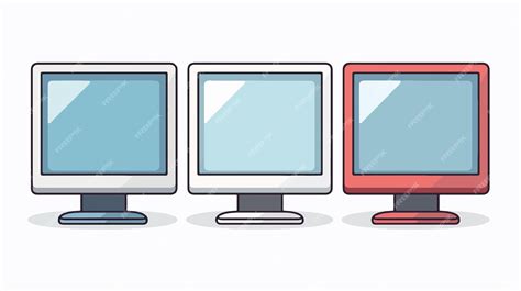 Modern Desktop Computer Isolated Icon Flat Vector Illustration Premium Ai Generated Vector