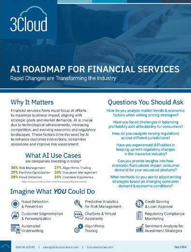 Ai Roadmap For The Financial Services Industry 3cloud