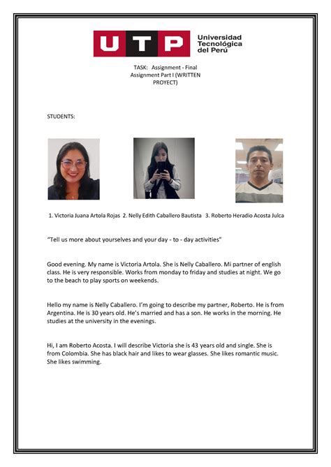 Task Week 17 Assignment Final Assignment Part I Written Proyect Task Assignment Final