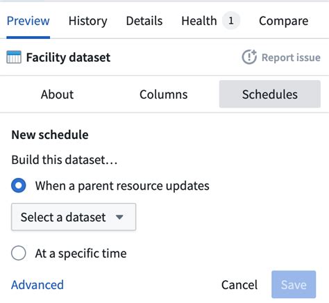 Pipeline Builder • Schedules • Create A Schedule • Palantir
