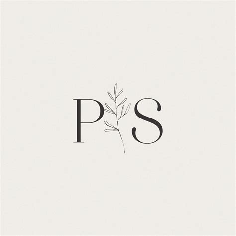 P And S Initials Wedding Monogram Couple Monogram For Wedding Wedding Logo Modern Initial Logo P