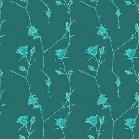 Premium Photo Rose Tile Pattern Floral Design Tilework Patterned