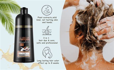 Brown Shampoo For Gray Coverage 3 In 1 Coconut Formula