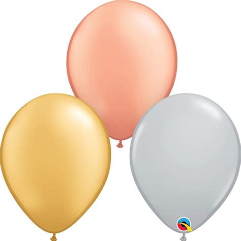 Tricolor Metallic Assortment 11″ Latex Balloons 100