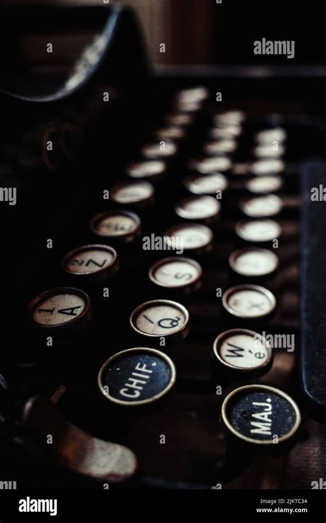 A Closeup Of A Retro Keyboard Of A Typewriter Stock Photo Alamy