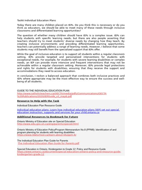 Task6 Individual Education Plans Pdf