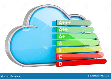Cloud Computing With Energy Efficiency Chart 3d Rendering Stock