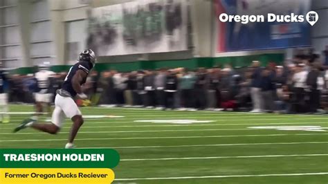 Former Oregon Ducks Reciever Traeshon Holden Showcases Explosive Route