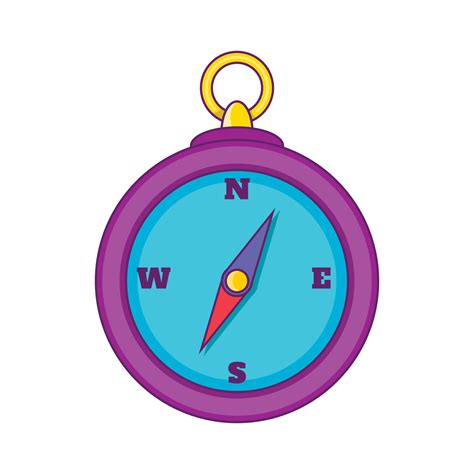 Compass Icon In Cartoon Style 14607519 Vector Art At Vecteezy