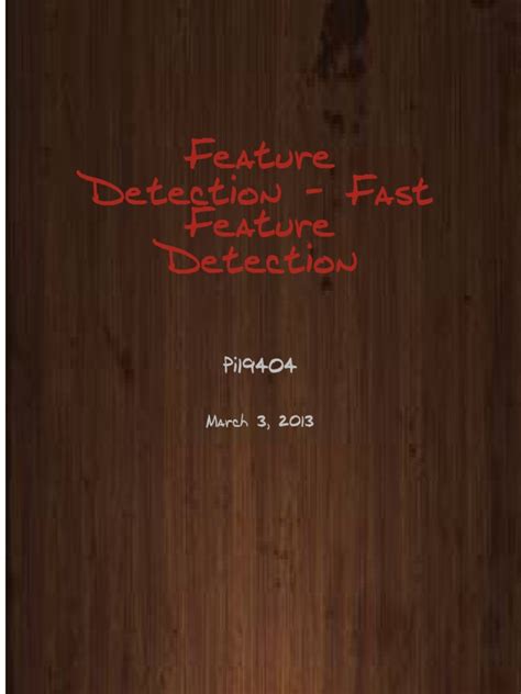 Pdf Overview And Implementation Of Fast Corner Detection Method
