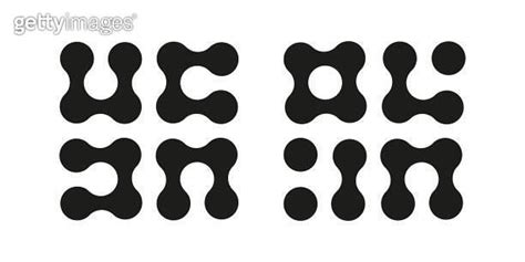 Metaball Icons Connected Dots Signs Integration Abstract Symbol Circles Simple Pattern Point