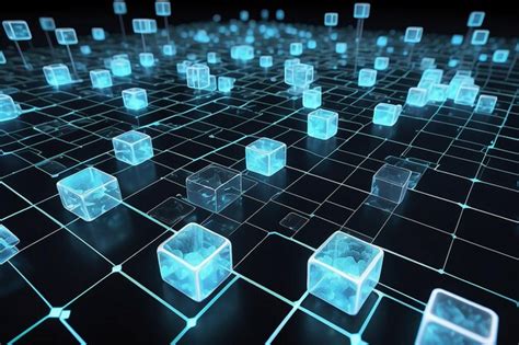 Premium Photo Blockchain Technology Information Blocks Form A