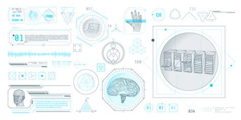 Hud Interface Design For Decoding Big Data Vector Image