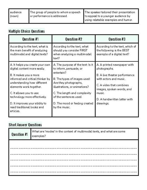 Exploring Multimodal And Digital Texts Characteristics And Analysis
