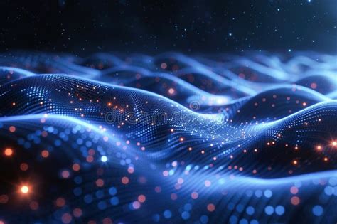 Abstract Visualization Of Digital Data Flow And Connectivity In Cyberspace Stock Illustration