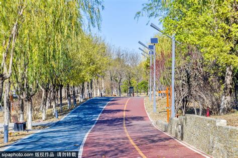 亦庄新城滨河公园的通明湖公园初冬景色