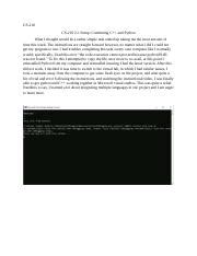 CS 210 2 1 Setup Python And C Reflection Docx CS 210 CS 210 2 1