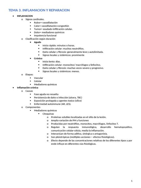 Tema 3 Pdf Inflamación Macrófago