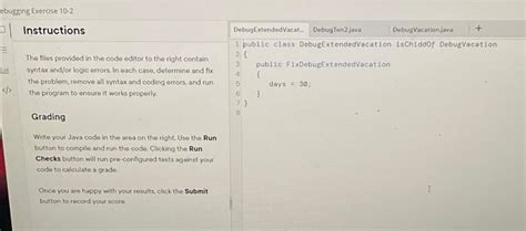 Solved Ebugging Exercise 10 2 Instructions The Files