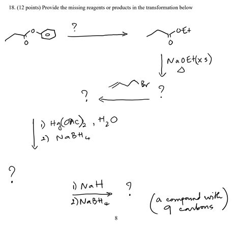 solved 12 ﻿points ﻿provide the missing reagents and