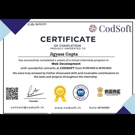 jigyasa gupta on linkedin webdevelopment codsoft internship