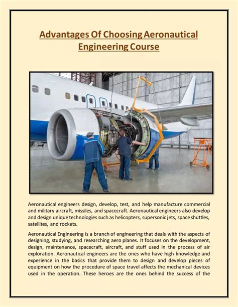 Ppt Advantages Of Choosing Aeronautical Engineering Course Powerpoint