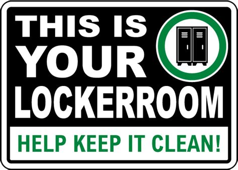 Keep Locker Room Clean Sign Claim Your 10 Discount