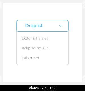 Activated Dropdown List UI Element Template Stock Vector Image Art Alamy