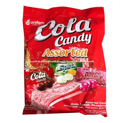Cola Candy Assorted 125gr Cola Lemon Strawberry Permen Rasa Coca Cola Koka Kola Sprite Fanta