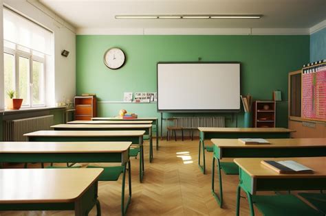 Premium Photo Interior Of Classroom Empty Education Concept