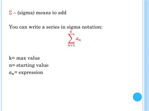 Ppt 12 5 Sigma Notation And The Nth Term Powerpoint Presentation