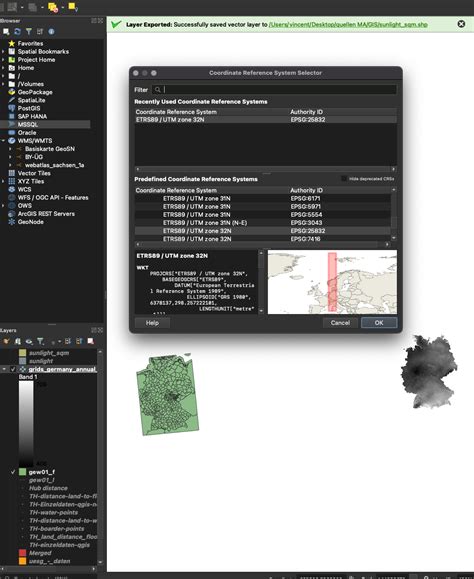Qgis Raster And Polygon Layer At Different Location Geographic