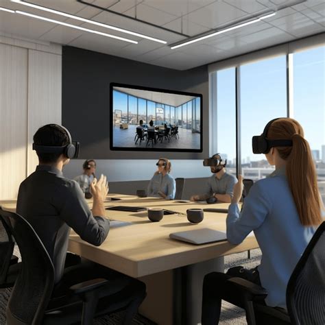 Vrdriven Remote Collaboration Platform With Virtual Workspaces And Tools Premium Ai Generated