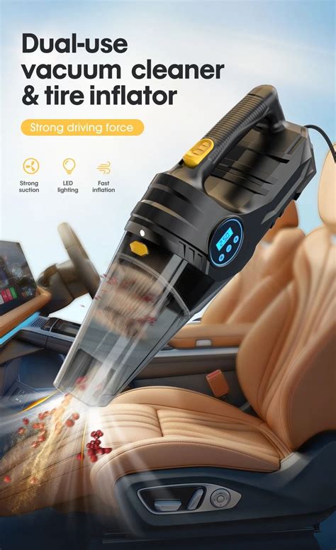 Dual Use Car Tire Inflator Vacuum Cleaner Packaging Design Beauty