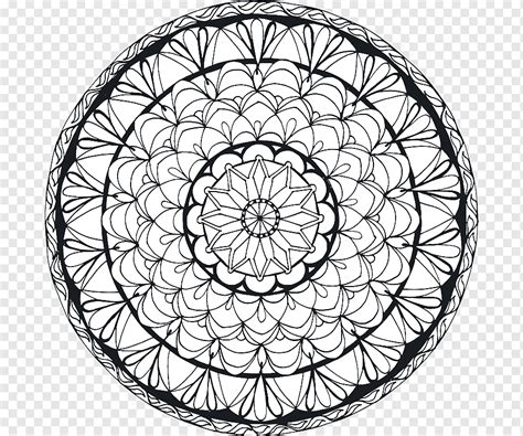 만다라 그리기 기호 만다라 기타 대칭 흑백 Png Pngwing