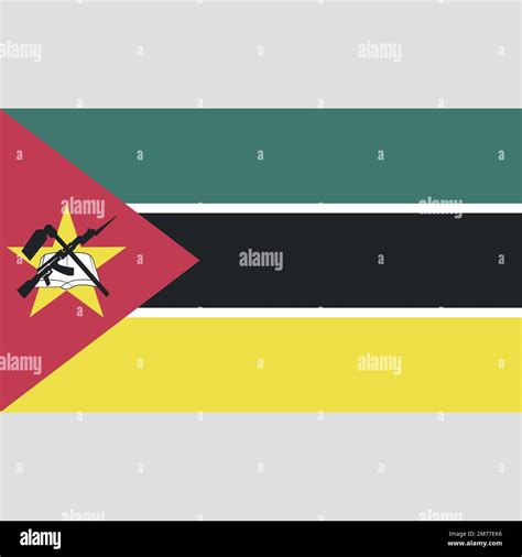 Flag Of Mozambique Vector Accurate Dimensions Element Proportions