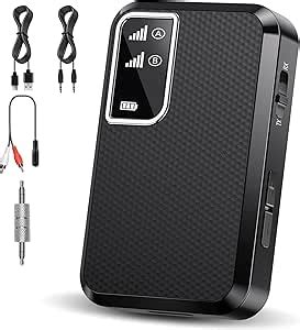 Amazon Com Swiitech Bluetooth Transmitter Receiver 2 In 1 V5 3 Bluetooth Aux Adapter With LED