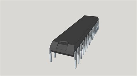 Integrated Circuit Pdip 28 Pins 3d Warehouse