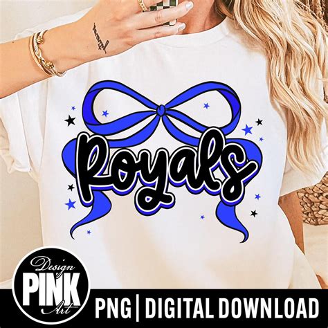 Royals Bow Png Game Day Cheer Graphic Digital Download Etsy