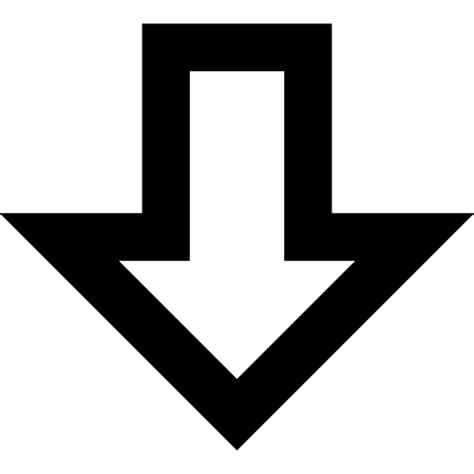 Arrow Down Bold Outline Download Free Icon