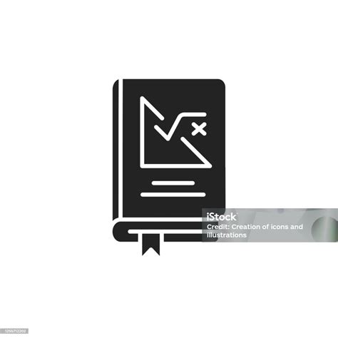 수학 책 검은 글리프 아이콘 웹 페이지 모바일 앱 프로모션용 픽토그램 Ui Ux Gui 디자인 요소입니다 개념에 대한 스톡 벡터
