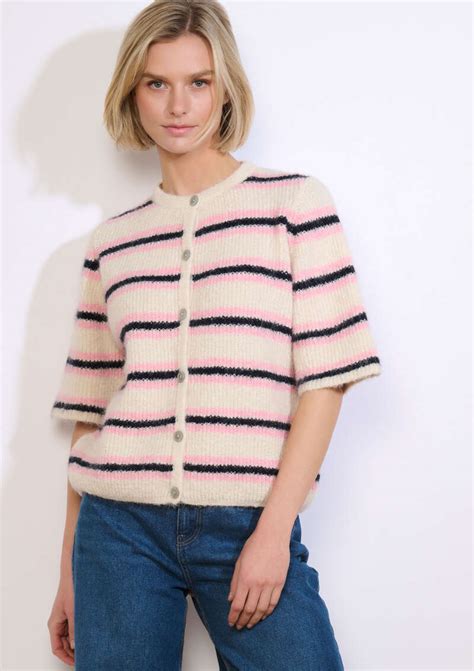 Gestreept Vest Met Korte Mouw Lolaliza