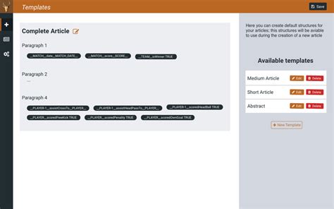 Page For Creating And Editing Templates Related To Text Structuring Download Scientific Diagram