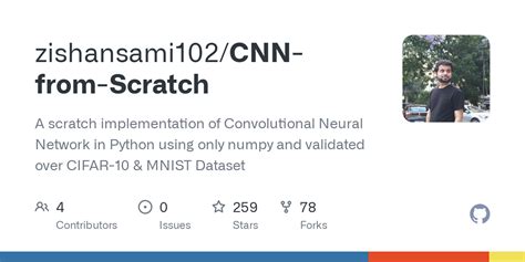 github zishansami102 cnn from scratch a scratch implementation of convolutional neural