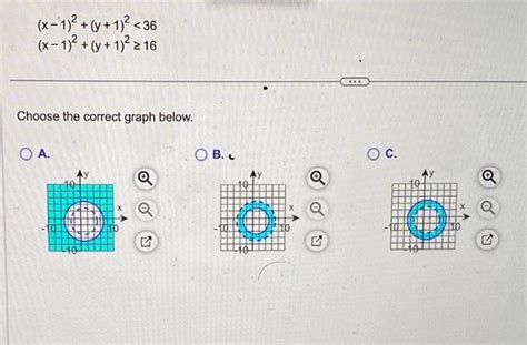 [answered] X 1 Y 1 36 X 1 Y 1 16 Choose The Correct Graph Below O A O B Kunduz