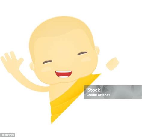 Biksu Kartun Ilustrasi Stok Unduh Gambar Sekarang Agama Buddha